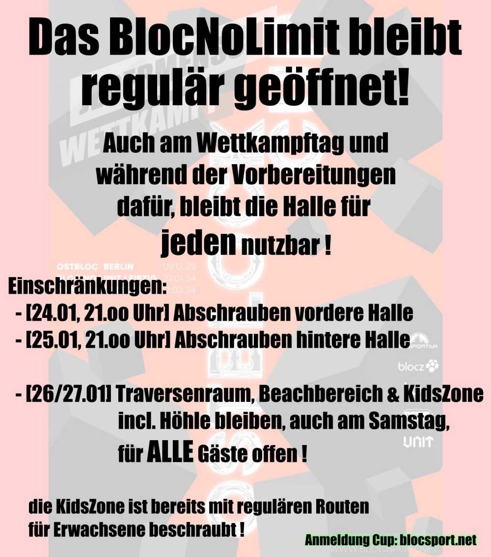 Boulderhalle Leipzig BLOCK LIMIT